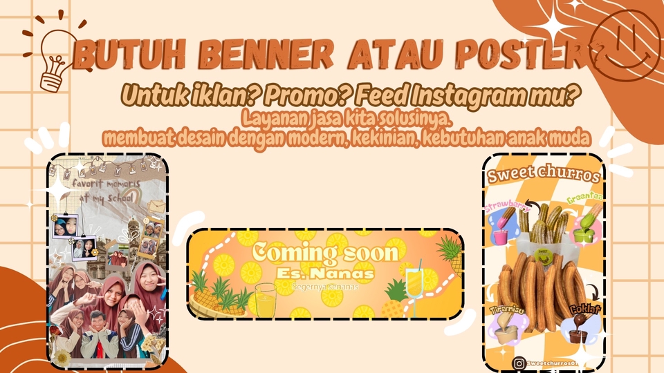 poster,benner online iklan atau tugas sekolah feeds instagram