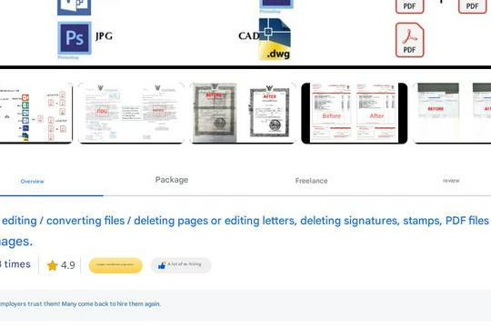 I will editing text especially when the original document cannot be ...