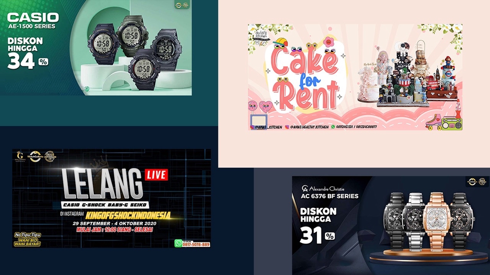 JASA DESIGN BANNER ONLINE ( Banner Acara, Feed IG, Story, Konten Sosial ...