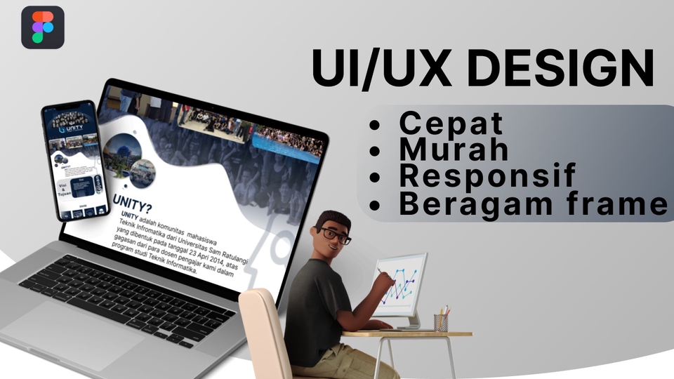 DESAIN WEBSITE & APLIKASI, UI/UX DENGAN FIGMA MURAH DAN TERAMPIL