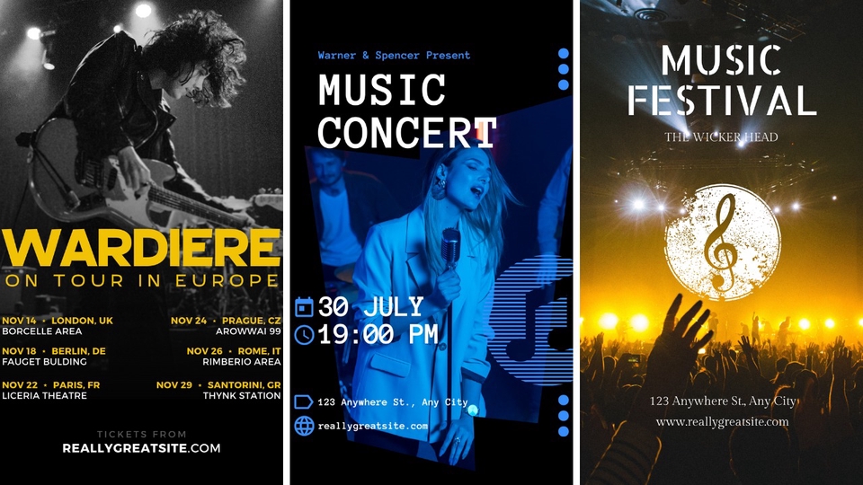 Desain Poster Konser / Acara atau Festival Musik
