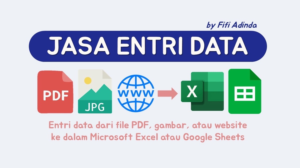 Jasa Data Entry | PDF, Gambar, Website ke Microsoft Excel, Google Sheets