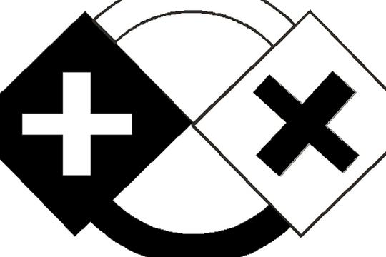 Logo plus and x