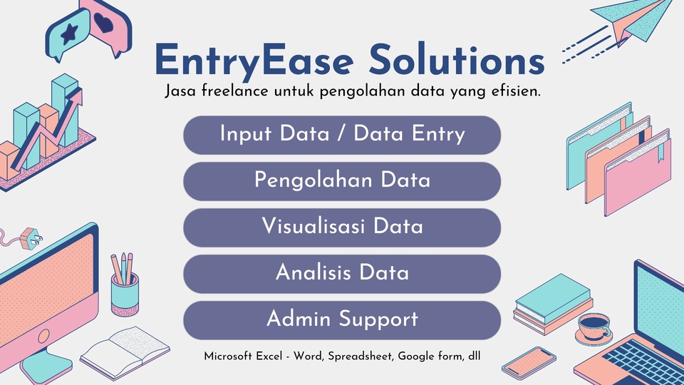 EntryEase Solutions Jasa Freelance untuk pengolahan data yang efisien.
