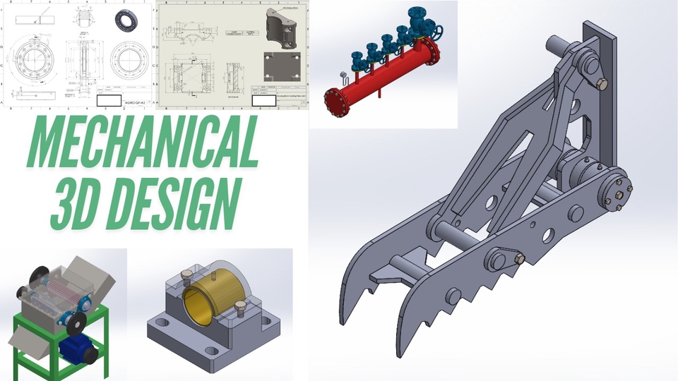 Mechanical 3D Design ออกแบบชิ้นส่วนเครื่องกลและ Copy part