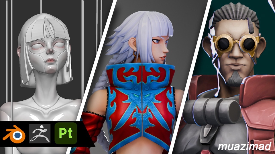 Pembuatan 3D character Untuk Animasi, Game, Maskot, Dan lainnya