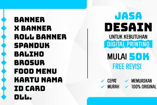 JASA DESAIN BANNER, BROSUR, KARTU NAMA, DLL. (CEPAT, MURAH, MEMUASKAN)