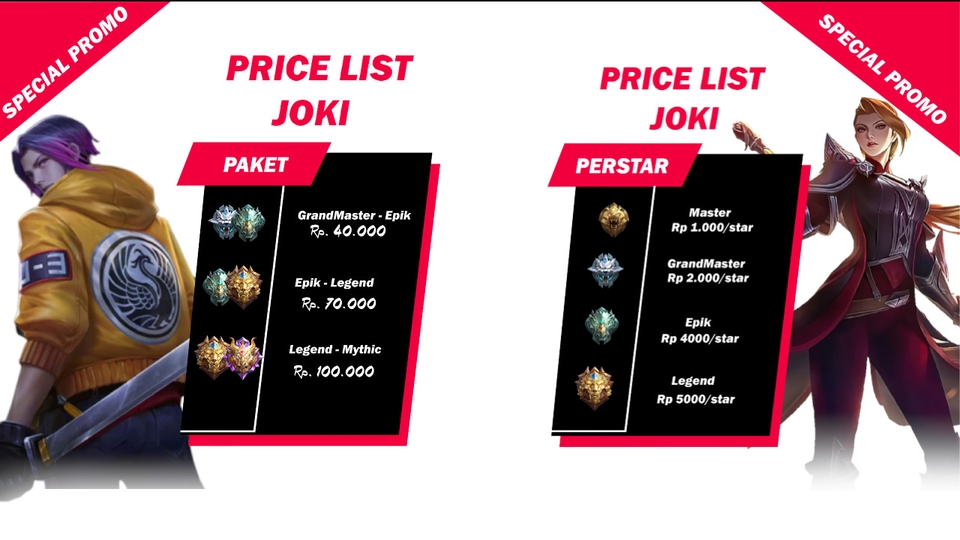 Joki RANK Spesial Promo