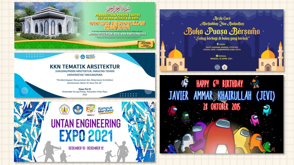 Desain Banner untuk acara/event
