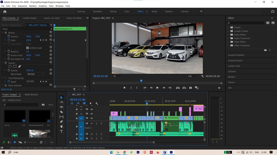 Editor video Adobe Primer, affter effects