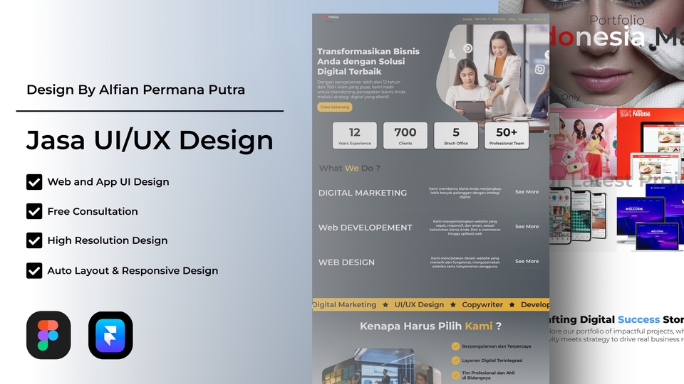 JASA PEMBUATAN UI DESIGN MURAH (FIGMA DAN FRAMER)