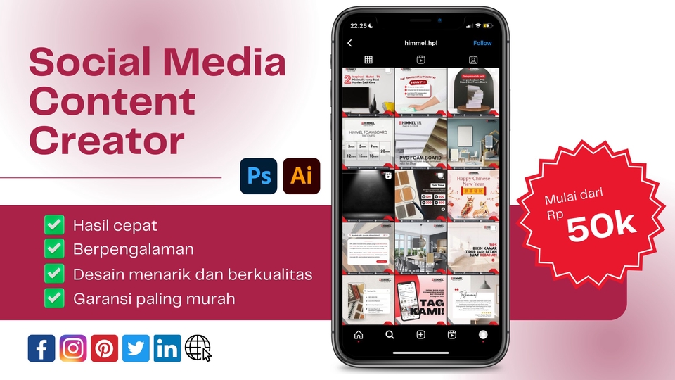 Feeds / konten instagram (termasuk ide, caption dan hashtags)