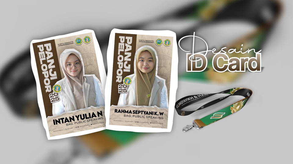 Desain ID Card dan Lanyard Modern Minimalis