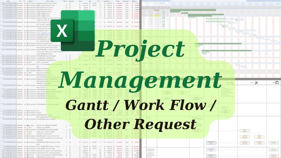 Excel - ทำ Dashboard / Macro / Gantt Chart / Work Flow