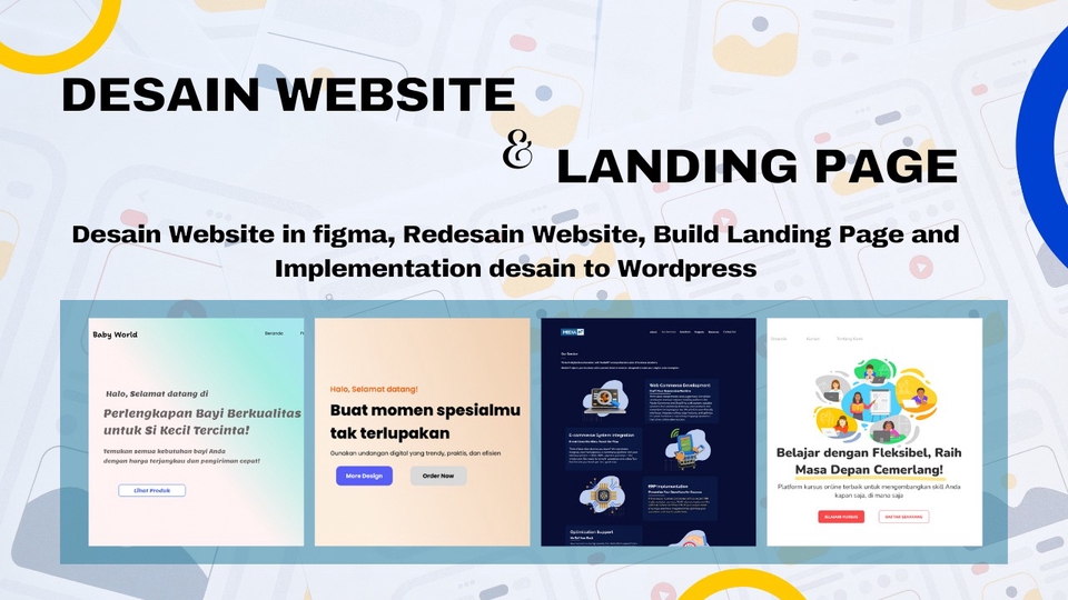 Desain Website dan Landing Page dalam 2 Hari dengan Wordpress atau Figma