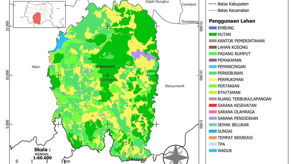 Pemetaan tematik GIS (ArcGIS, QGIS)