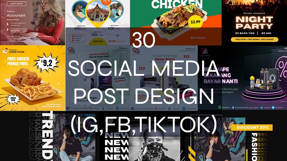 Poster Desain | IG, FB, Marketplace, dll | Iklan Poster Website GIF Animasi