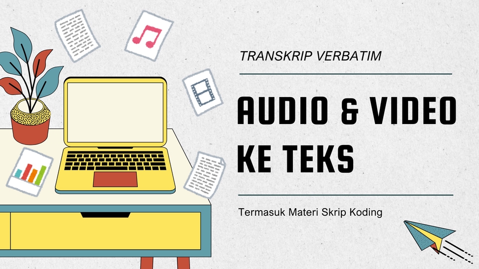 Transkripsi Verbatim | Ubah Audio & Video ke Teks (Termasuk Skrip Koding)
