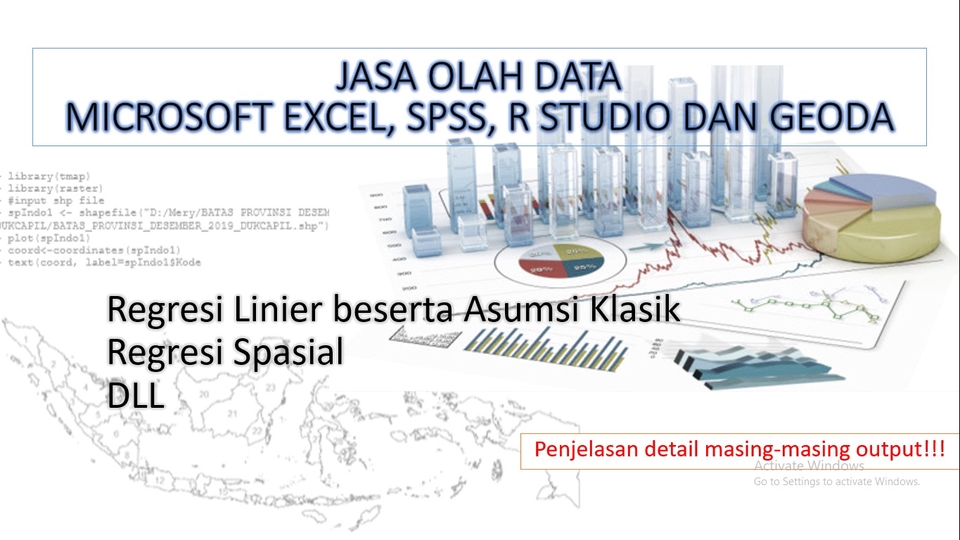 Jasa Olah Data (Microsoft Excel, SPSS, R studio, Geoda)