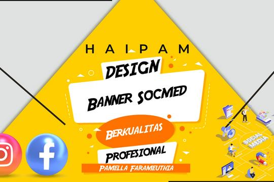 PRO DESIGN BANNER SOCMED / OLSHOP (1 HARI JADI)