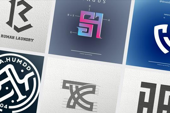 Design logo monogram, latter alfabet, and emblem.