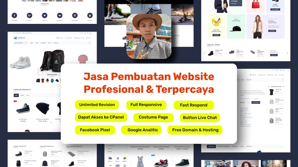 Jasa Pembuatan Web Profesional Toko Online, Kursus, Landing Page