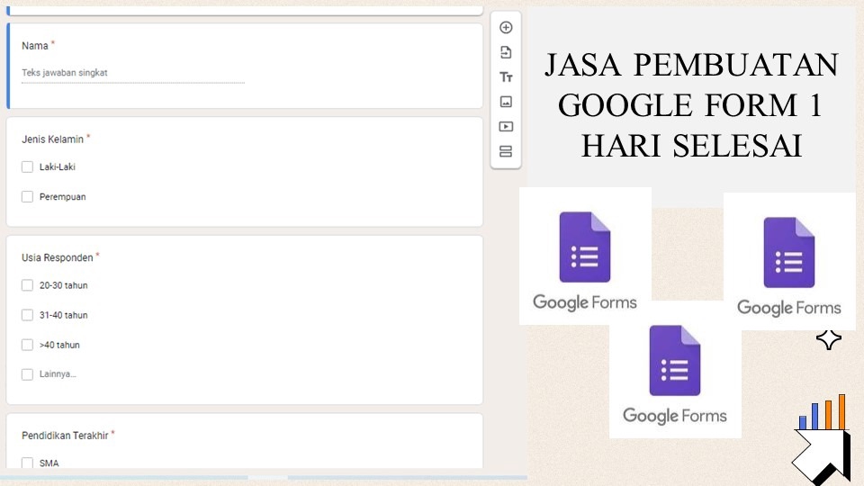 Jasa Pembuatan Google Form 1 hari selesai