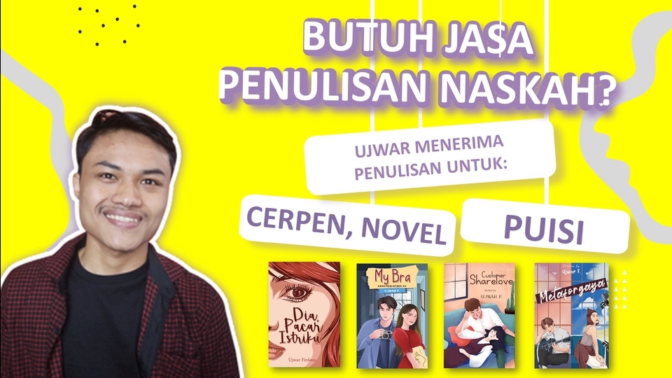 Jasa Penulisan Cerpen, Novel, dan Puisi (Creative Writing)