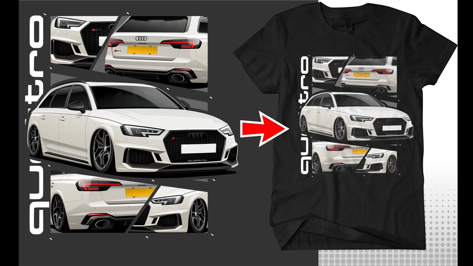Vector Mobil Untuk Kaos