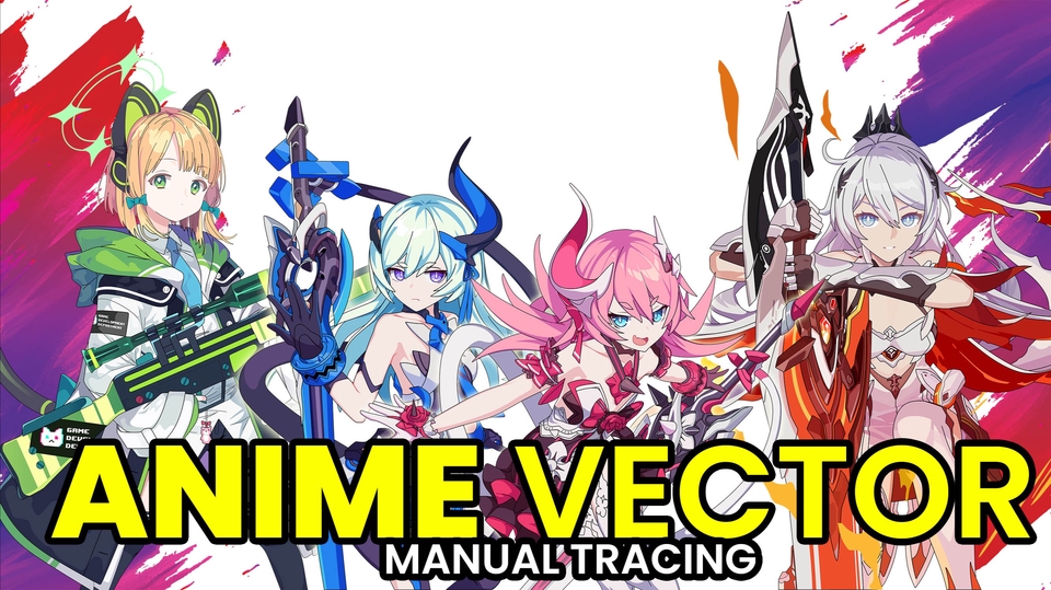 Desain Anime Vector / Tracing / Gambar Ulang