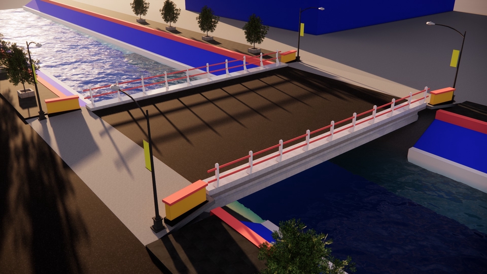 Desain 3D Model Jembatan Beton berbagai Tipe (Bisa Render)