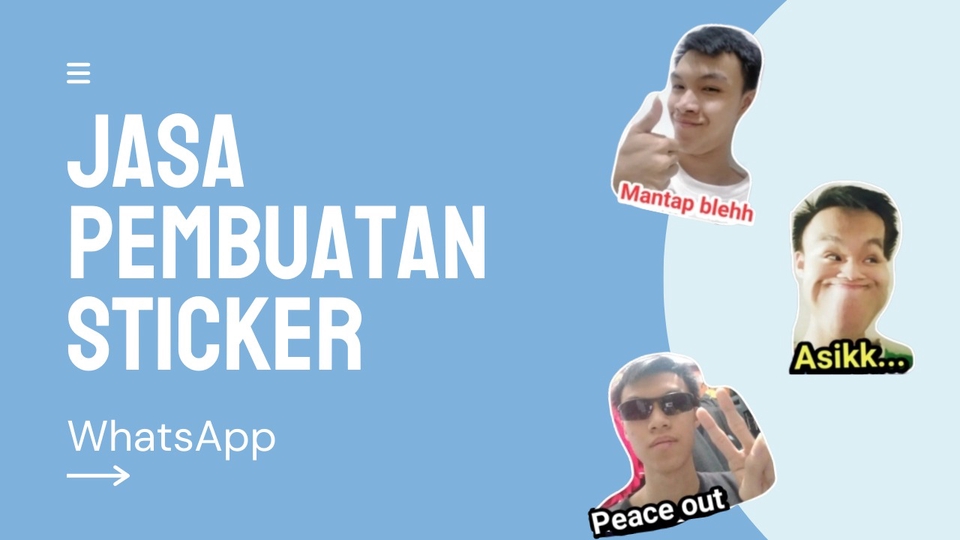 Jasa Pembuatan Sticker WhatsApp (WA) dengan Foto Pribadi