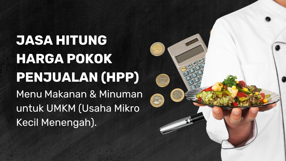 Jasa Hitung HPP (Harga Pokok Penjualan) Menu Makanan & Minuman untuk UMKM