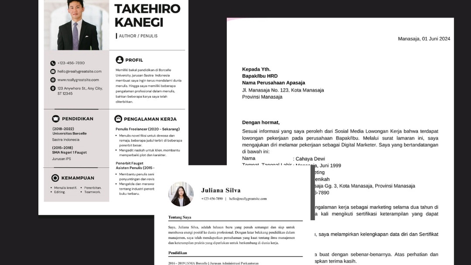 Jasa Pembuatan CV dan Surat Lamaran Kerja