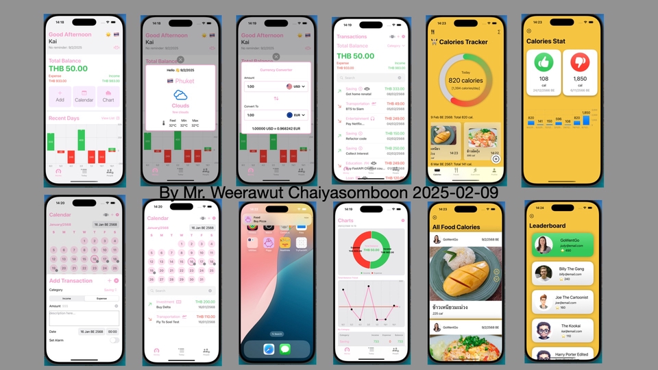 พัฒนา SwiftUI iOS Native Mobile Application (Thai&English)