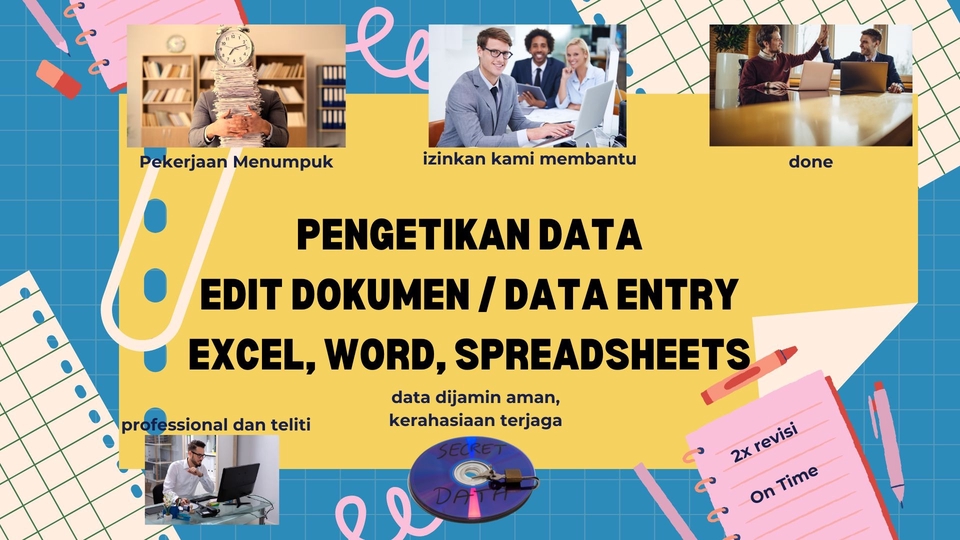 Jasa Penginputan Data di Microsoft Excel / Spreadsheets Solusi Cepat dan Akurat