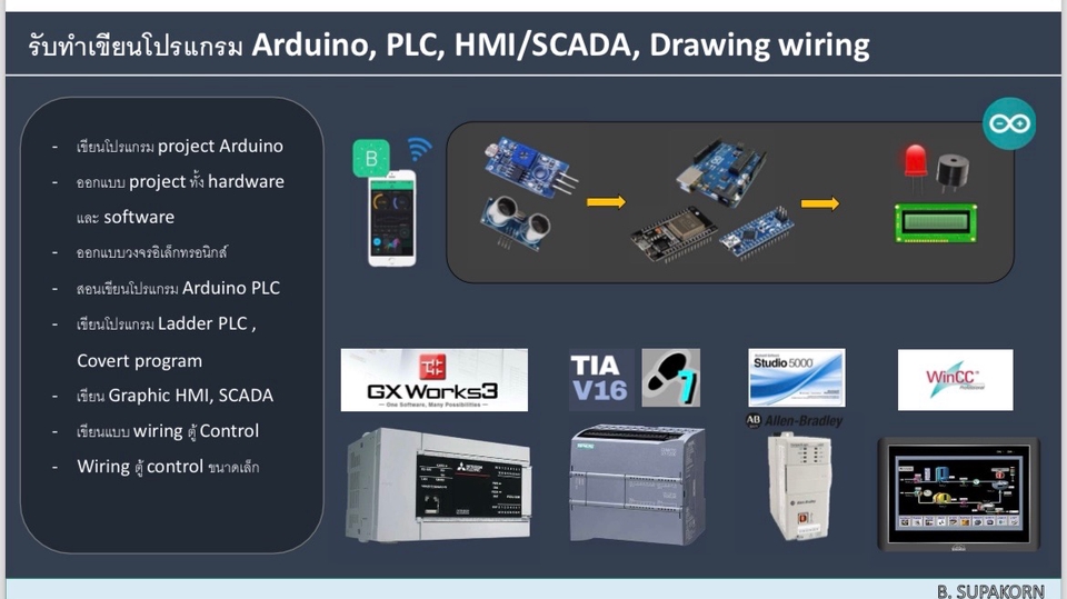 รับเขียนโปรแกรม Arduino PLC