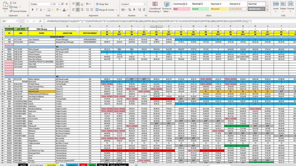 Jasa pembuatan template excel