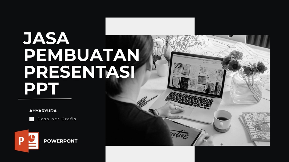 Jasa pembuatan presentasi PPT desain Menarik dan elegan