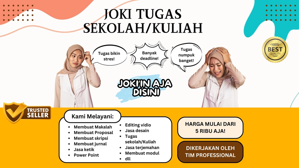 JASA JOKI TUGAS SEMUA MAPEL/MATKUL