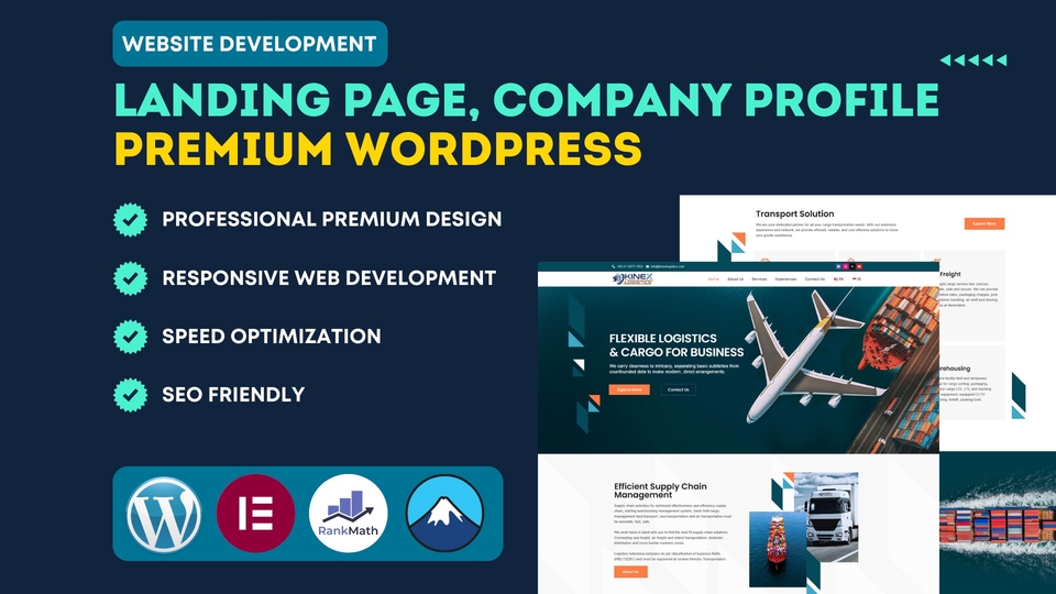 Website Landing Page, Company Profile Premium WordPress