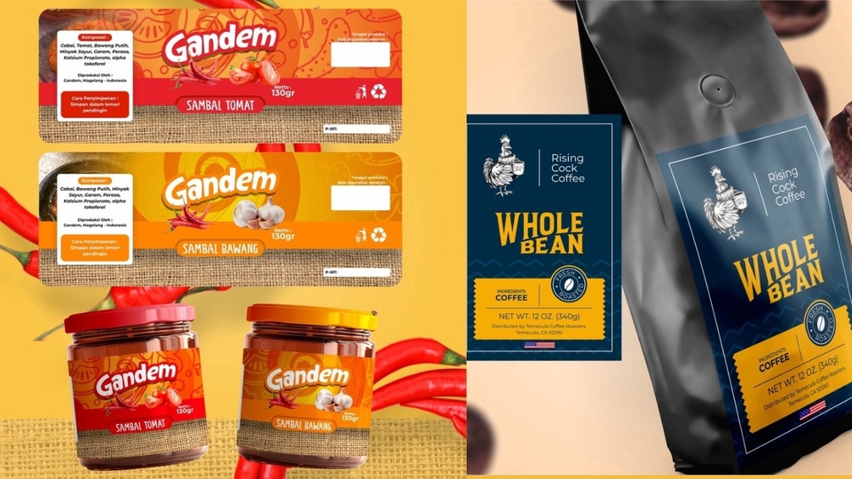 Desain Kemasan Makanan | Desain Standing Pouch Premium