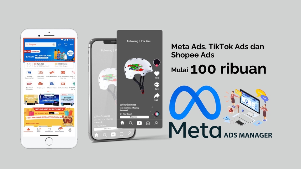 Facebook Ads Reguler | Facebook Collaborative Ads (CPAS) | TikTok Ads