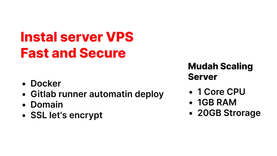Instalasi hosting, server VPS, Docker, Gitlab runner