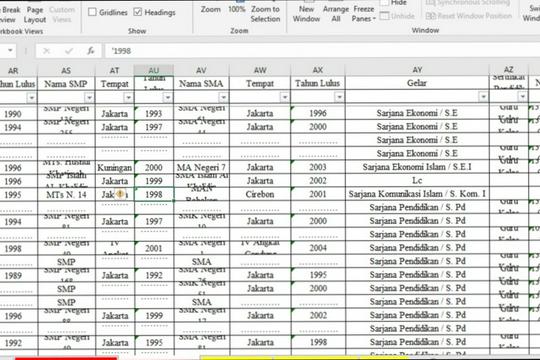 Entry data