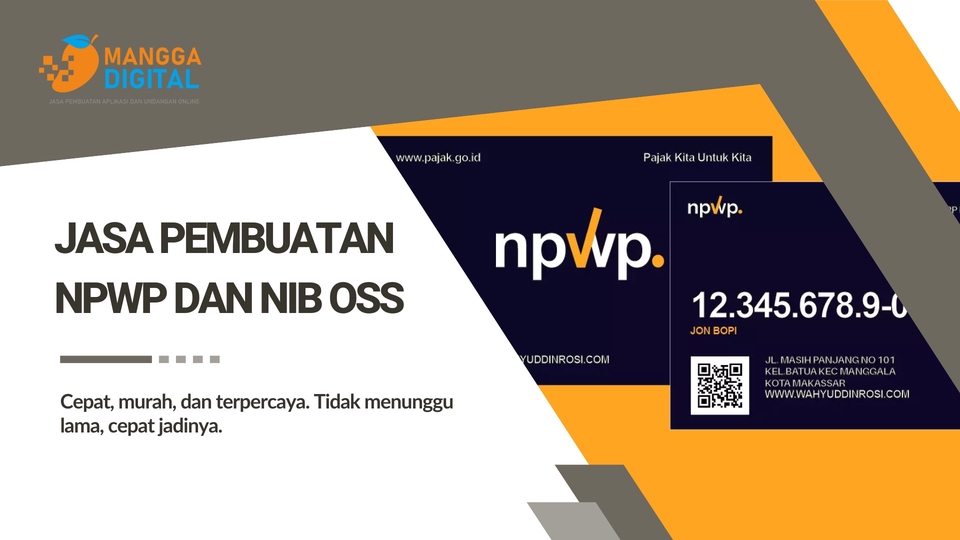 Jasa Pembuatan NPWP dan NIB OSS