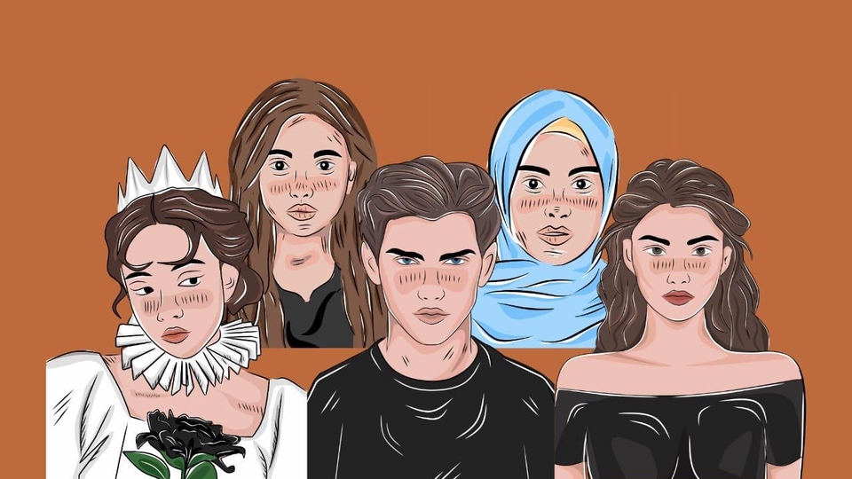 Custom Ilustrasi Karakter Vector Unik Sesuai Permintaan