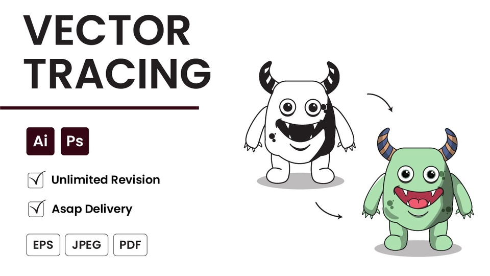 Profesional Vector Tracing, Redraw, Recreate, Remake Bebas Revisi