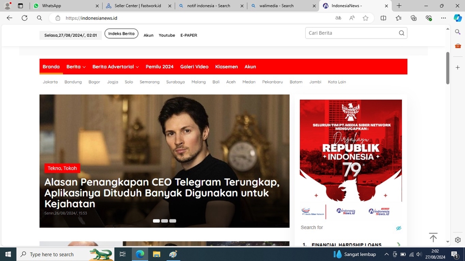 Pempublikasian Berita, Press Realise dan Tulisan Lainnya Melalui Portal ...