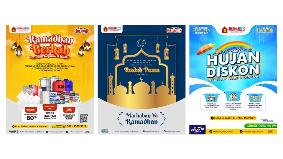 Design Banner Online, Konten Promo DLL